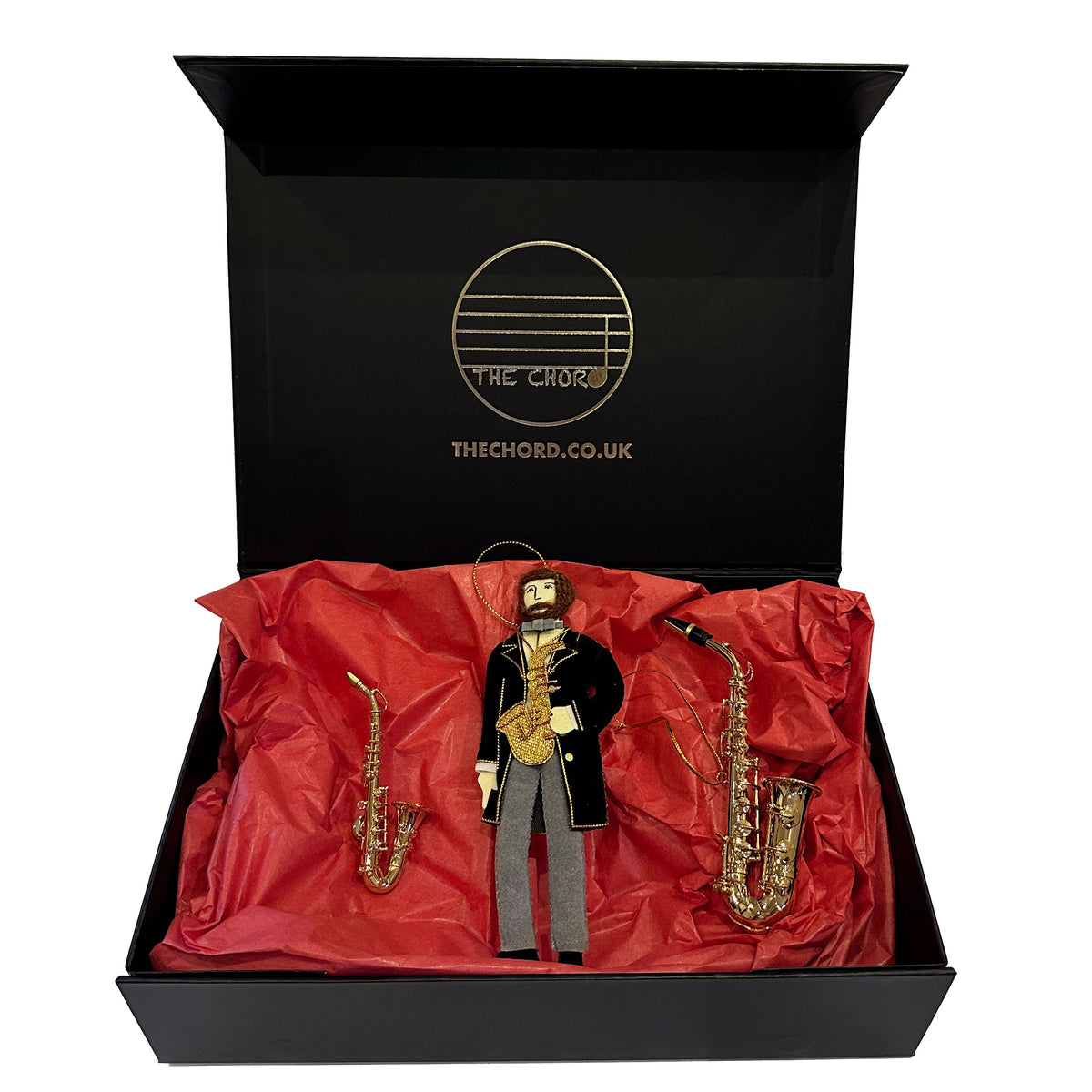 Love Saxophone Gift Set: Saxophone Christmas Ornament, Adolphe Sax Orn ...